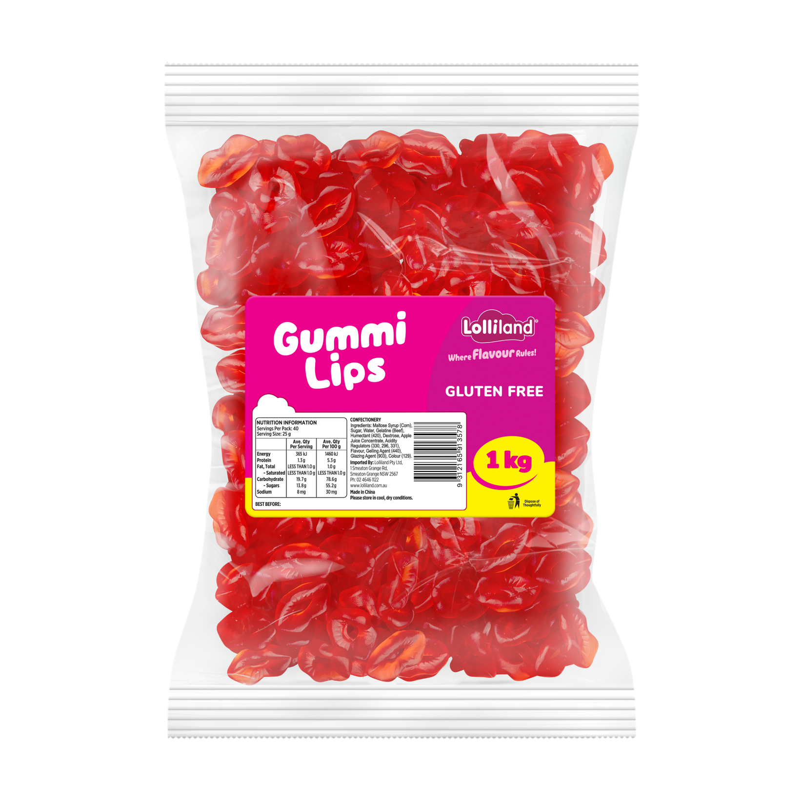 Gummi Lips 1kg – I Love This Shop