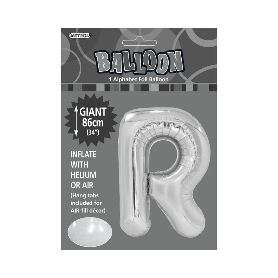 34in Silver Letter R Foil Balloon – I Love This Shop