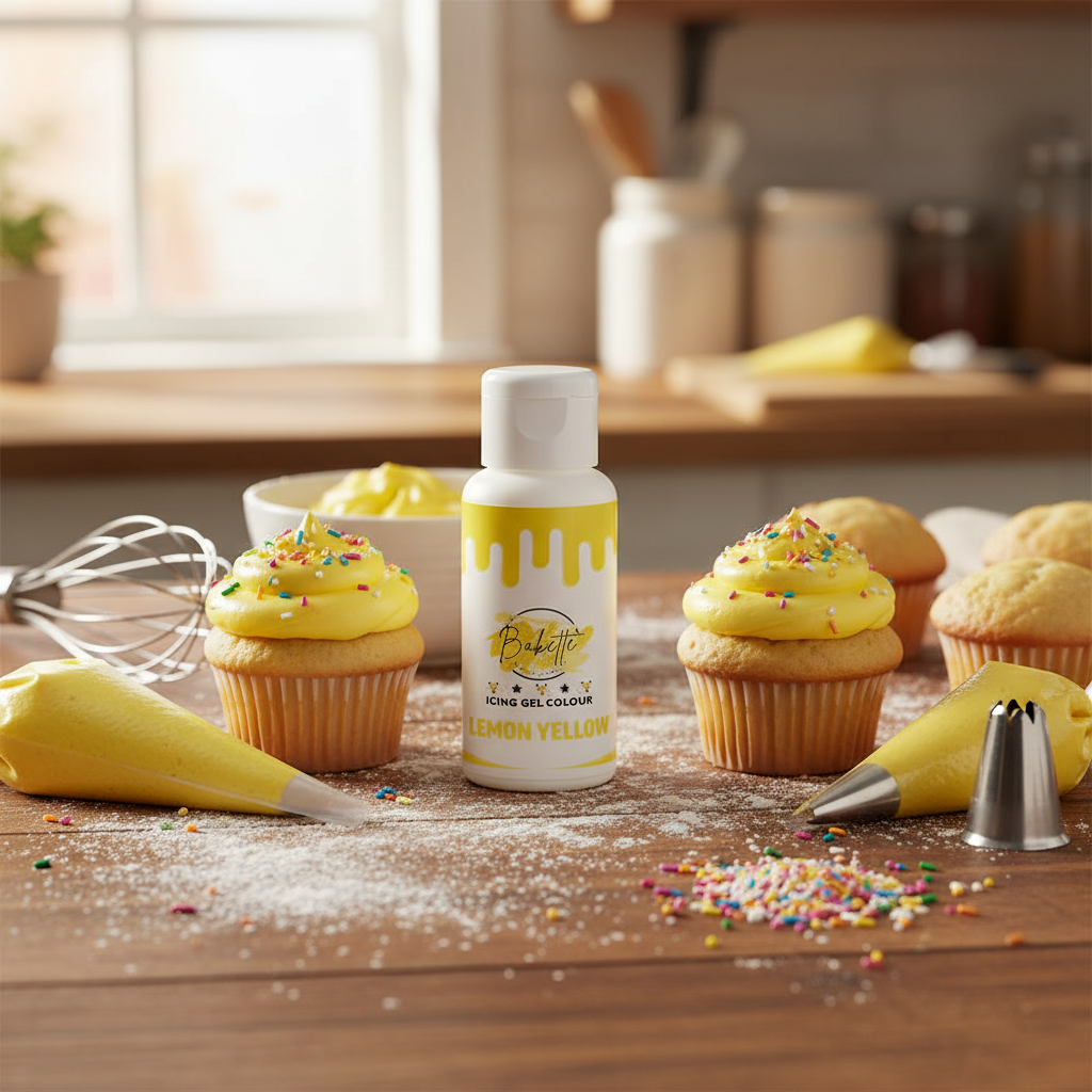 Bakette Icing Gel Colour Lemon Yellow 21g – I Love This Shop