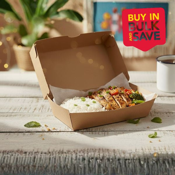 BULK 150pk Dinner Box Brown Corrugated Plain (17.8x16x8cm) – I Love ...
