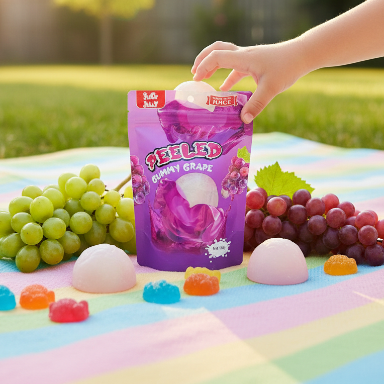 Juicy Jelly peeled gummy grape 120g – I Love This Shop